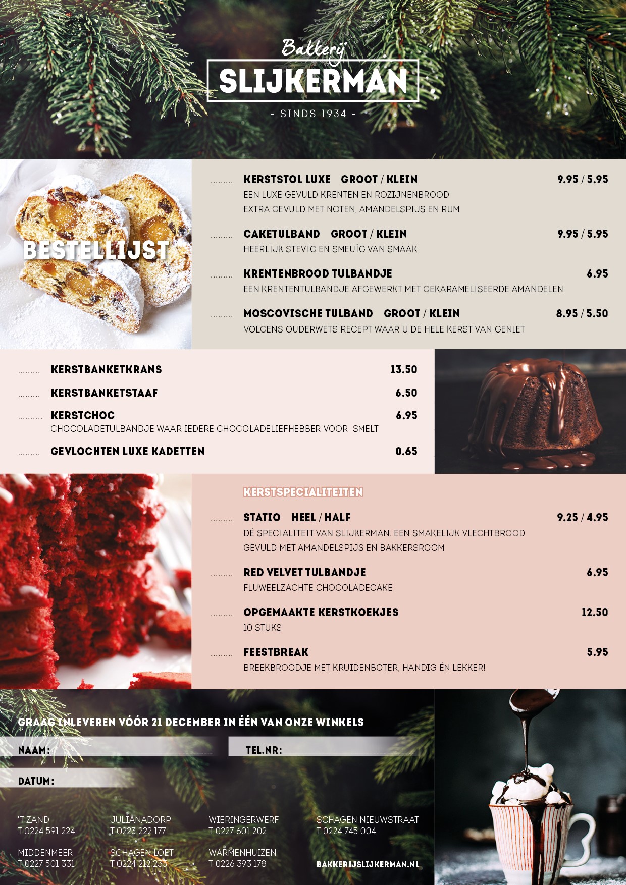 Feestdagen – Bakkerij Slijkerman